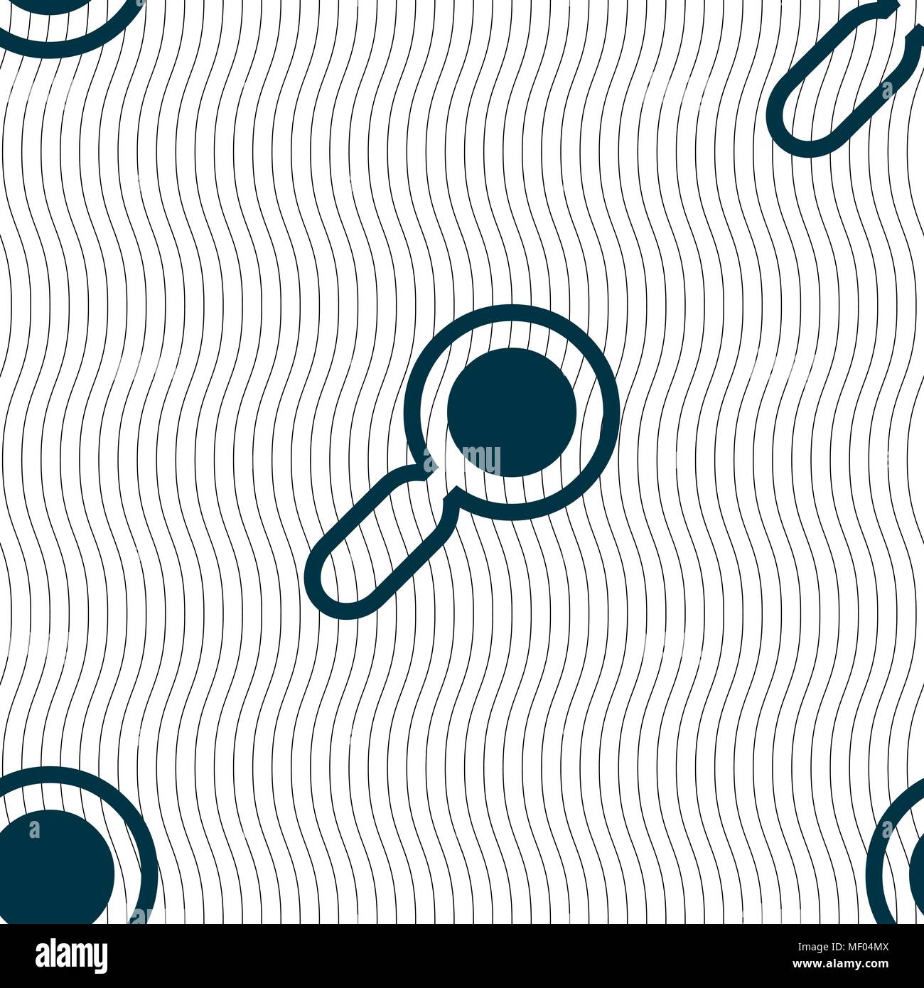 magnifying glass, zoom icon sign. Seamless pattern with geometric ...