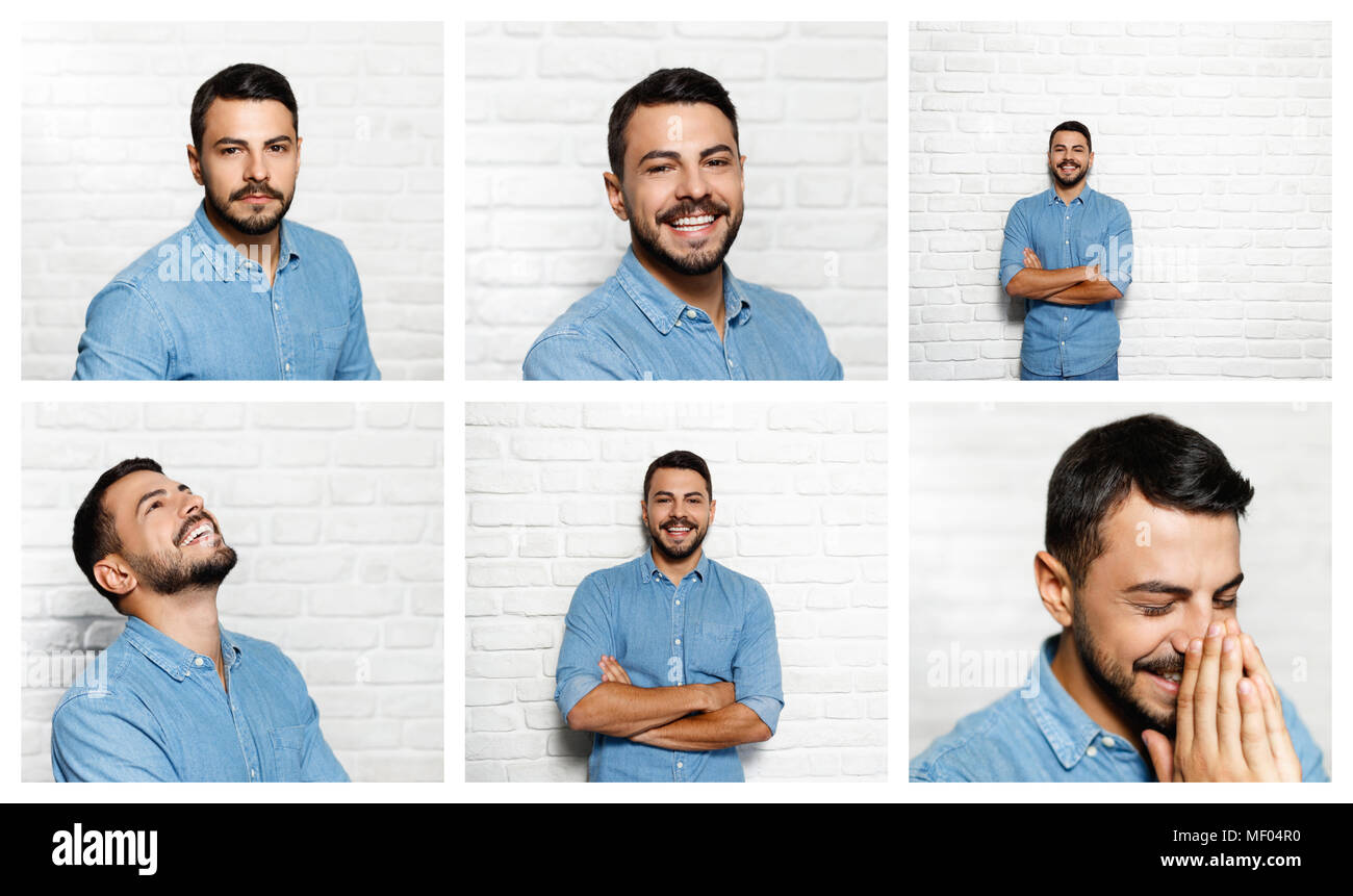 Facial expression man collage hi-res stock photography and images - Alamy