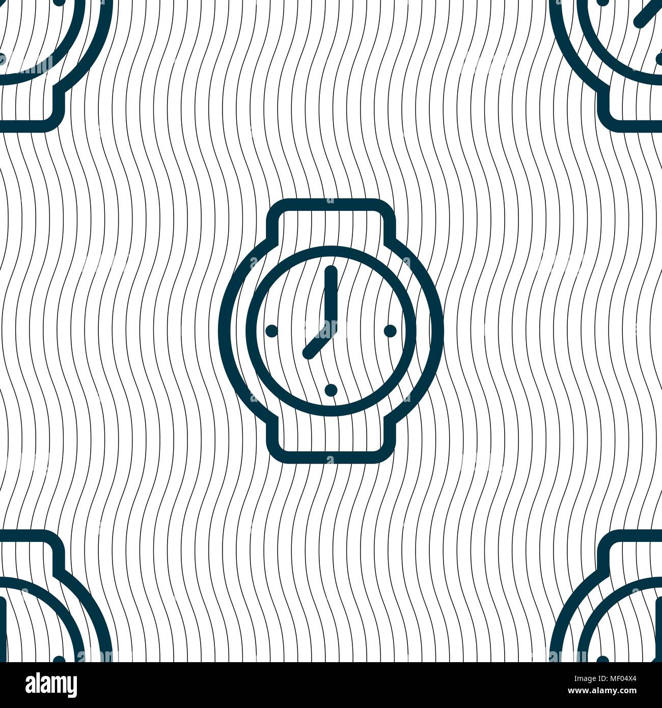 watches icon sign. Seamless pattern with geometric texture. Vector ...