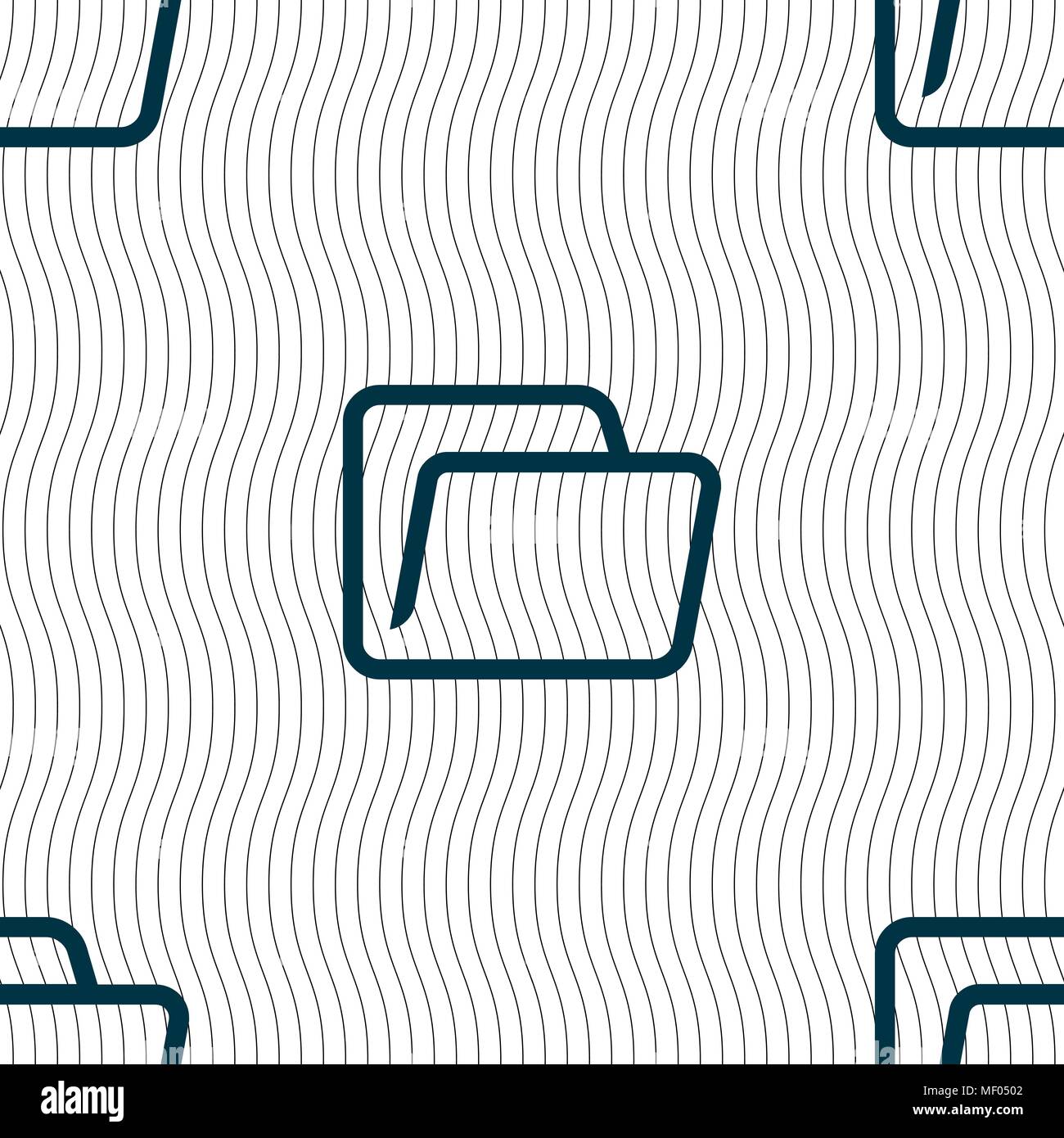 Folder icon sign. Seamless pattern with geometric texture. Vector illustration Stock Vector ...