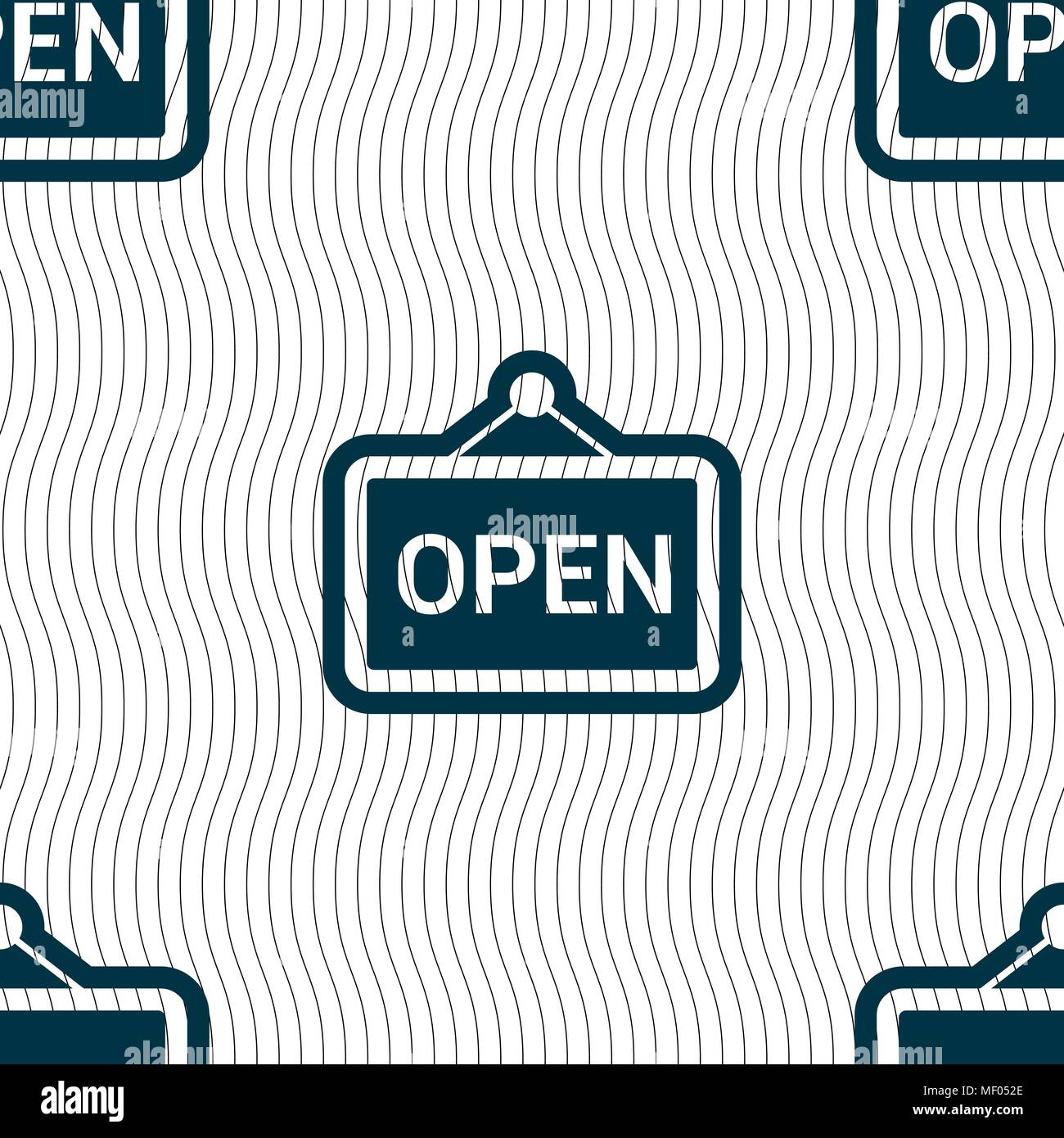 open icon sign. Seamless pattern with geometric texture. Vector ...
