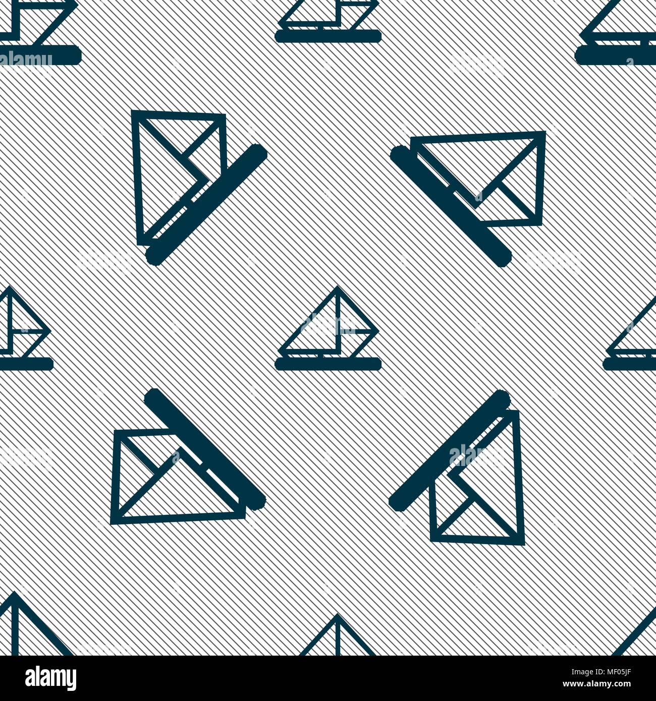 letter, envelope, mail icon sign. Seamless pattern with geometric ...