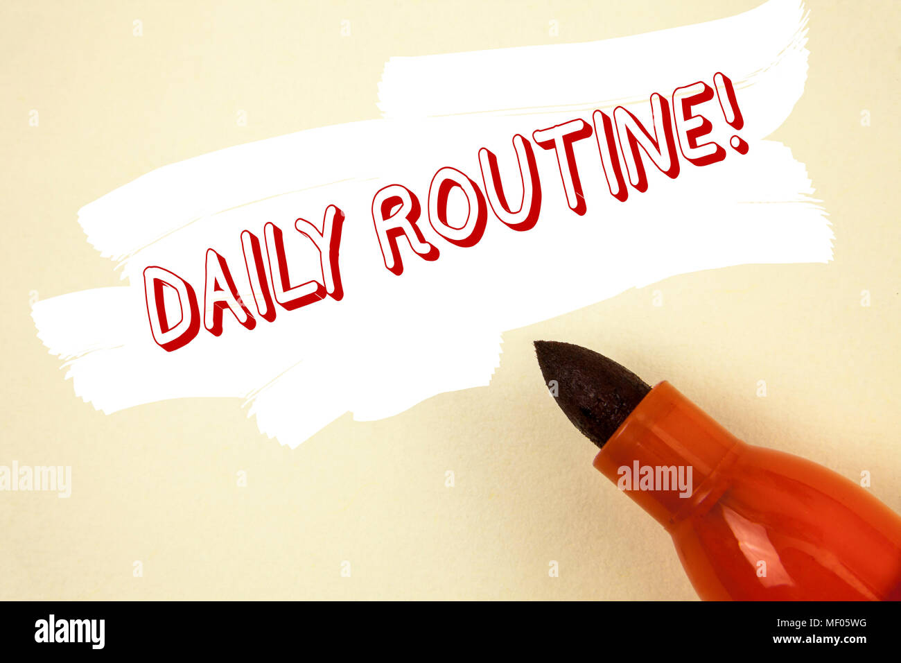 Handwriting text writing Daily Routine Motivational Call. Concept ...