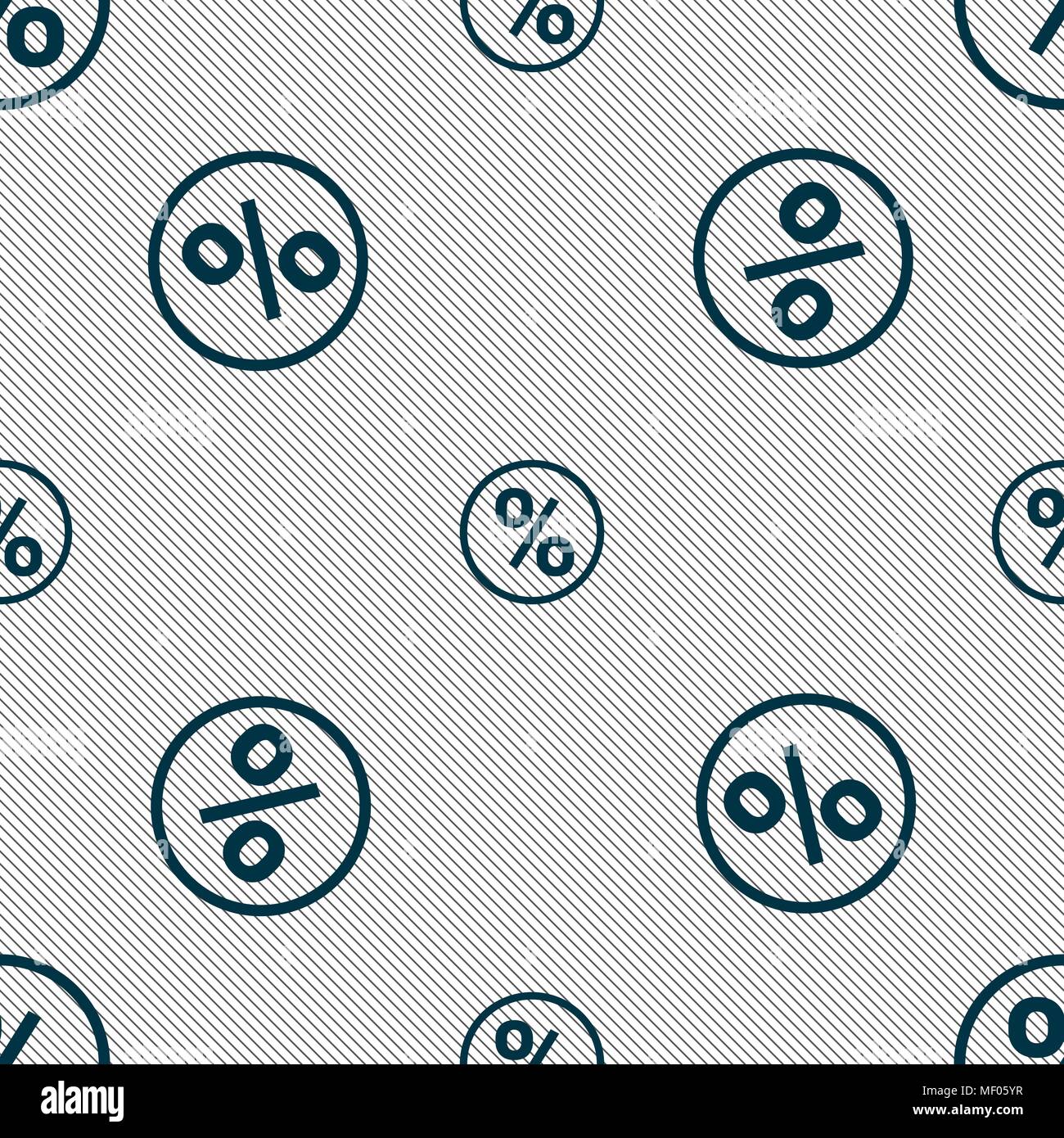percentage discount icon sign. Seamless pattern with geometric texture ...