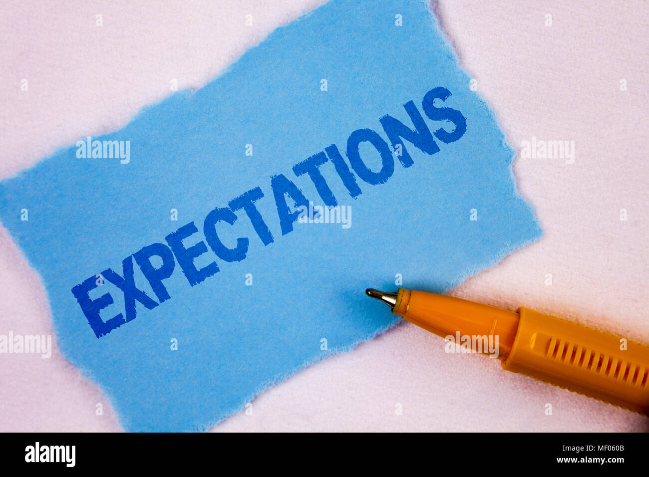 Text sign showing Expectations. Conceptual photo Huge sales in equity ...