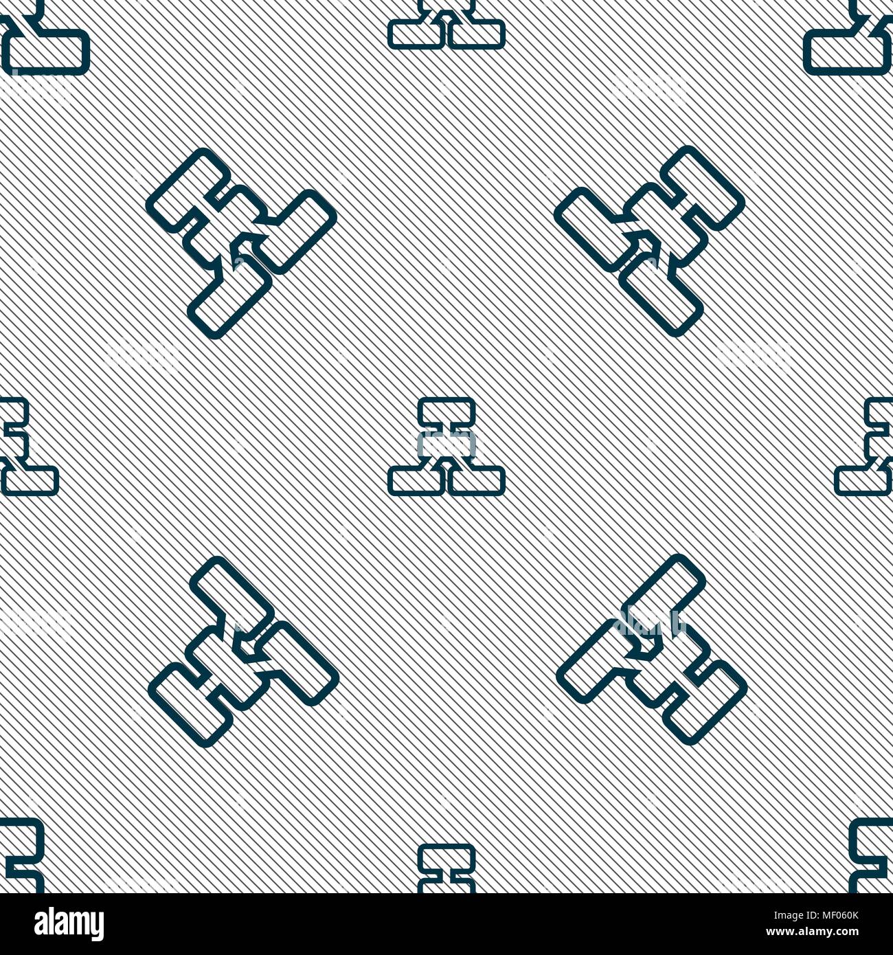 Network icon sign. Seamless pattern with geometric texture. Vector ...