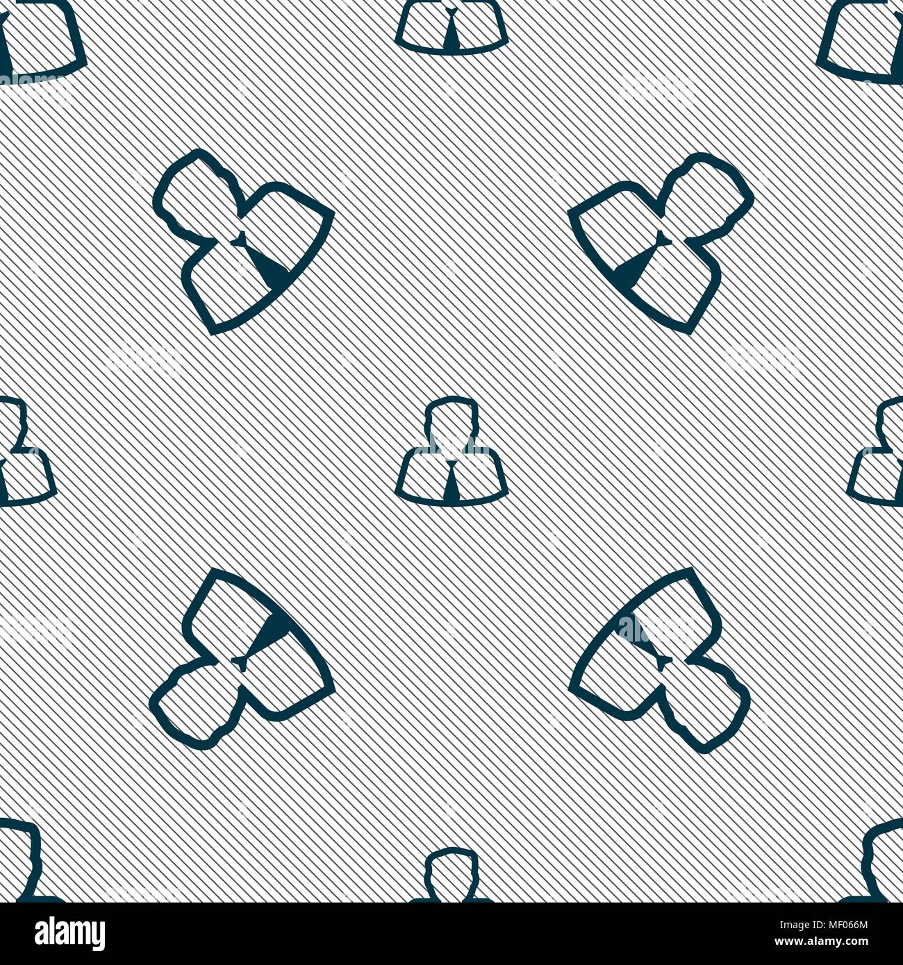 Avatar icon sign. Seamless pattern with geometric texture. Vector ...