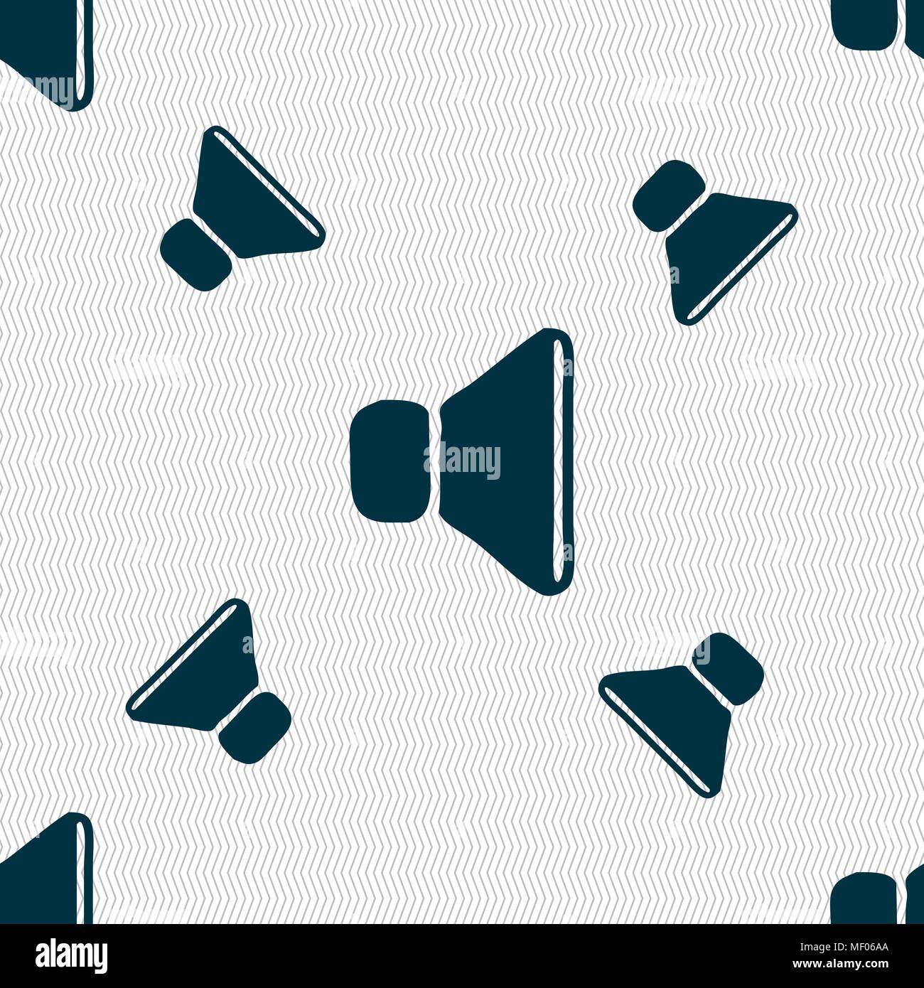 volume, sound icon sign. Seamless pattern with geometric texture ...