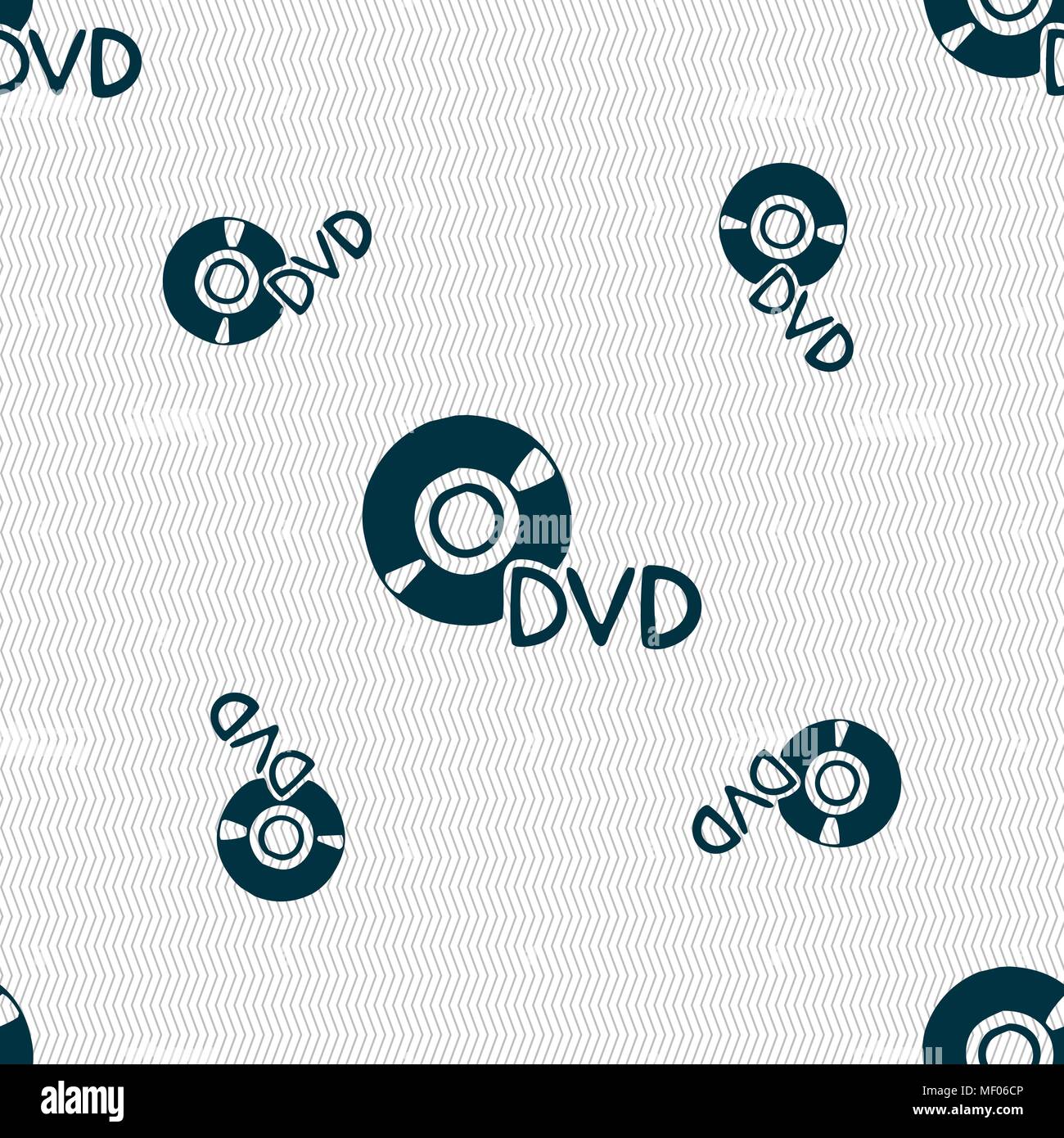 dvd icon sign. Seamless pattern with geometric texture. Vector ...