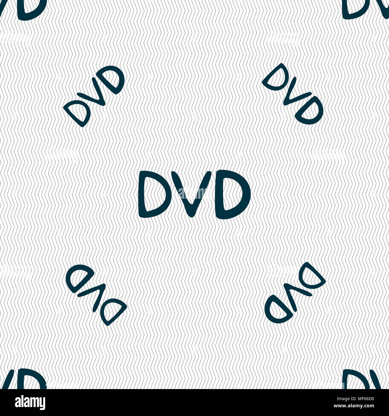 dvd icon sign. Seamless pattern with geometric texture. Vector ...