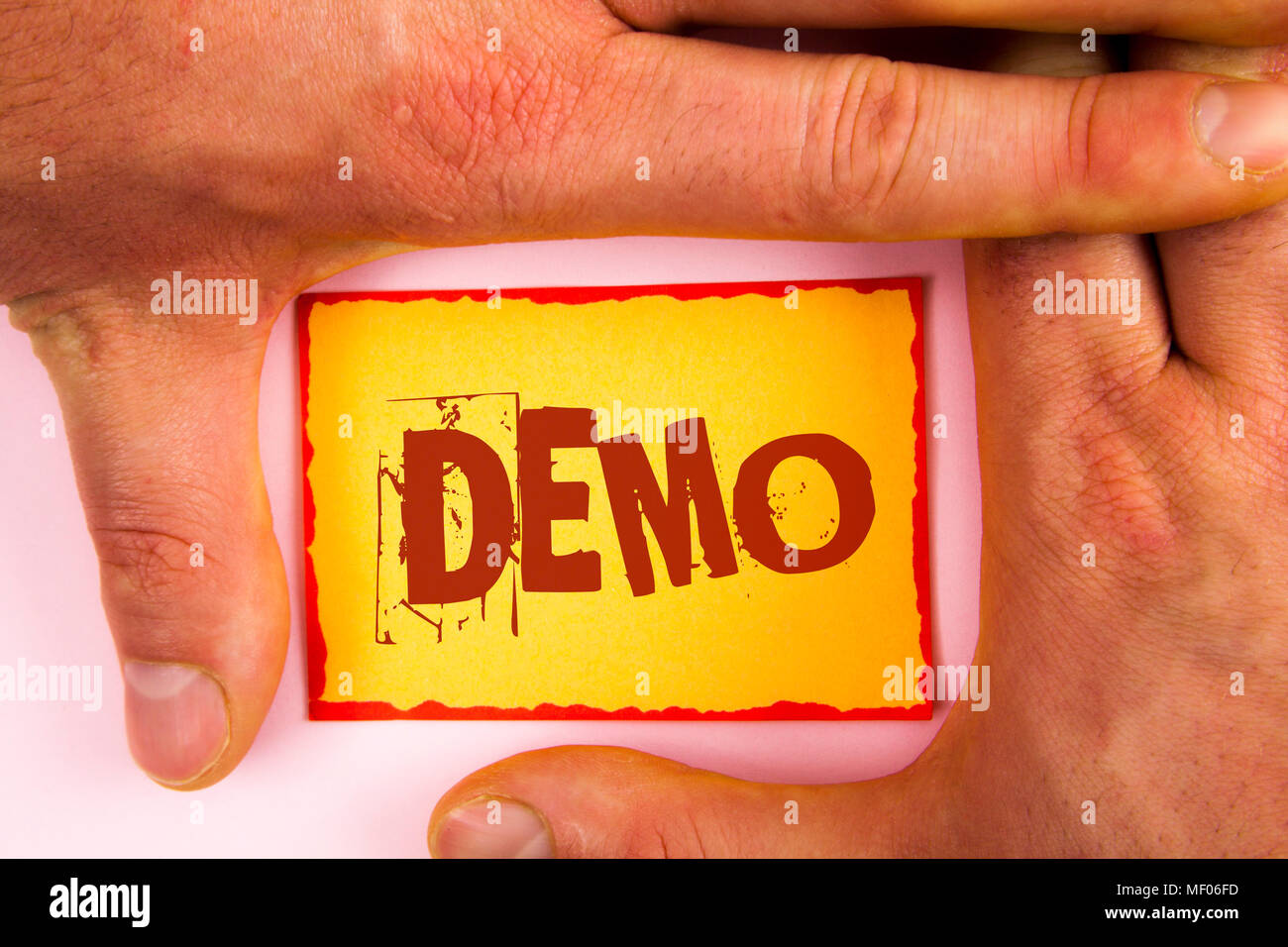 Word writing text Demo. Business concept for Demonstration of products ...