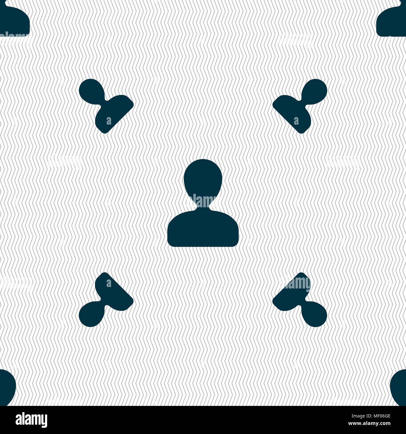 male silhouette icon sign. Seamless pattern with geometric texture ...