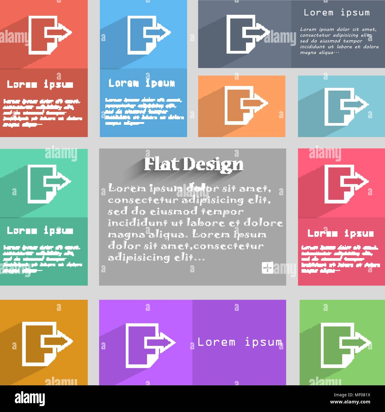 Export file icon. File document symbol. Set of colored buttons. Vector ...