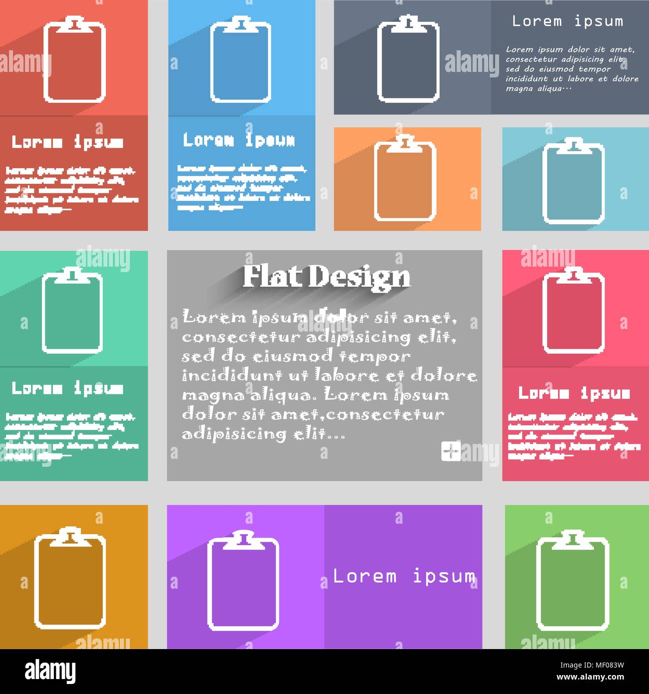 File annex icon. Paper clip symbol. Attach sign. Set of coloured ...