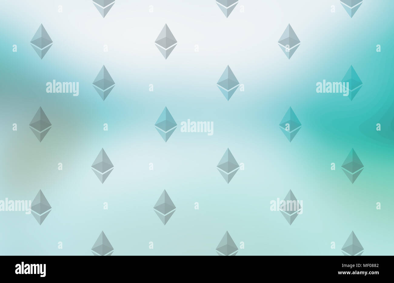 blue ethereum logo on blurred landscape background Stock Photo - Alamy