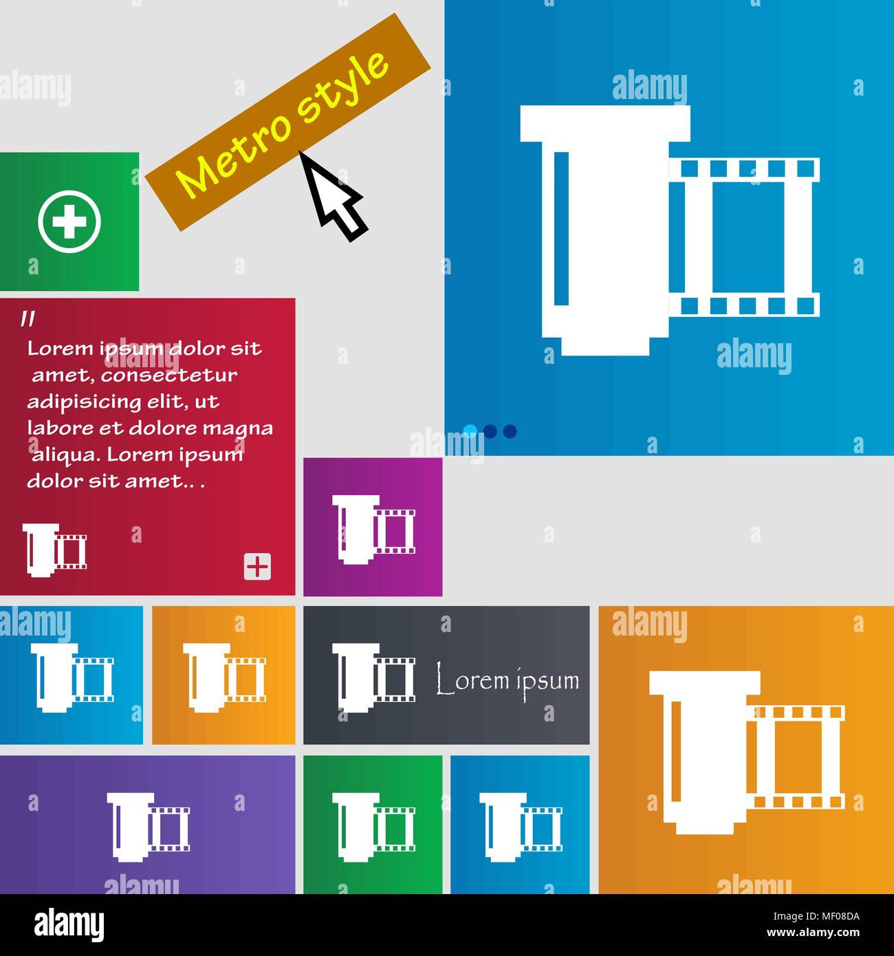 Negative films icon symbol hi-res stock photography and images - Alamy