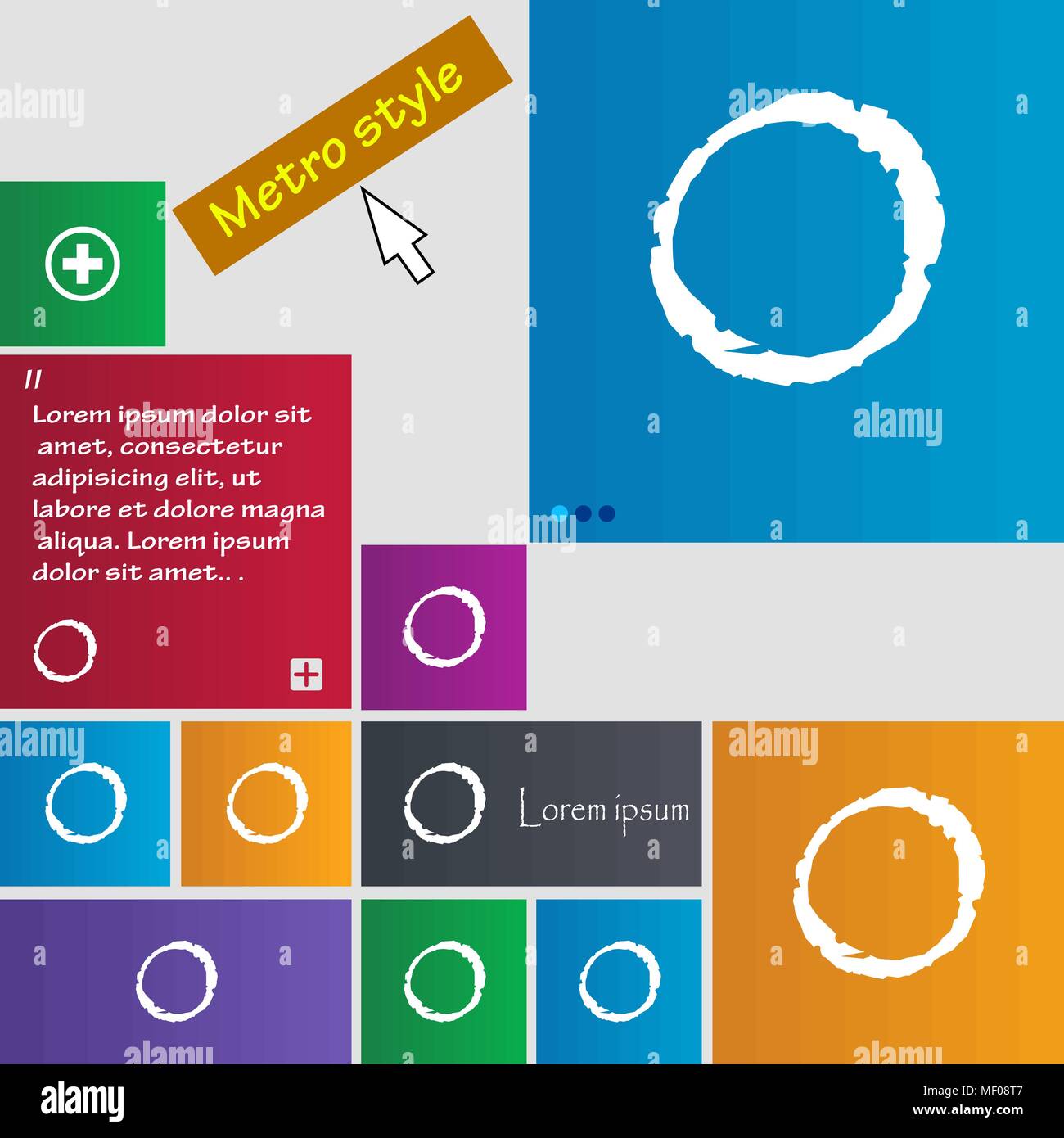 number zero icon sign. Set of coloured buttons. Vector illustration ...