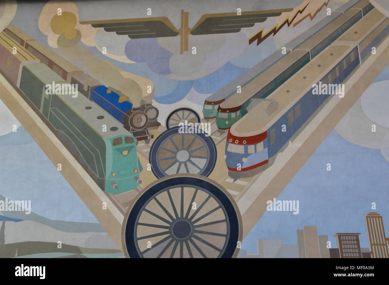 Detail Of A Painting At The Amstel Station Amsterdam The Netherlands ...