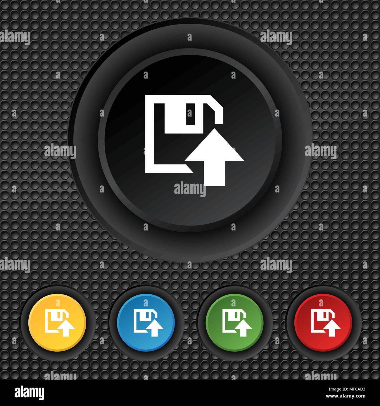 floppy icon. Flat modern design Set colour buttons. Vector illustration ...