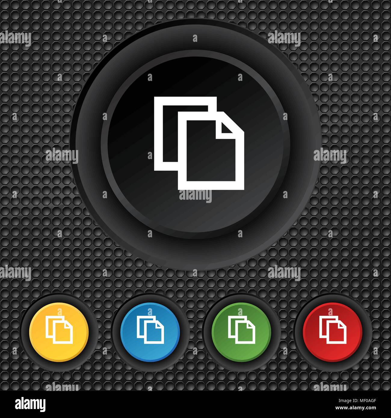 Edit document sign icon. content button. Set colourful buttons Modern ...