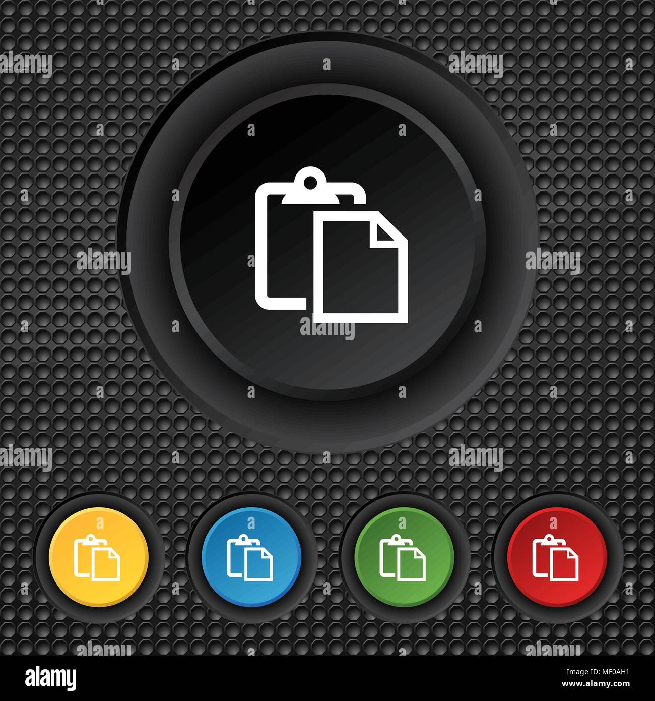 Edit document sign icon. content button. Set colour button. Modern UI website navigation Vector ...