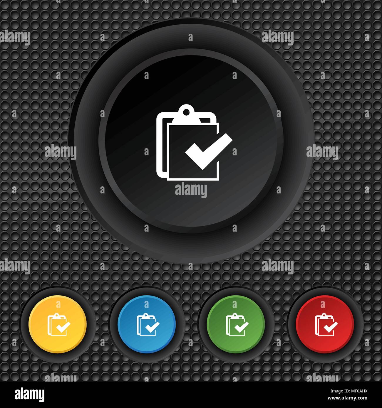 Edit document sign icon. content button. Set colour button. Modern UI ...