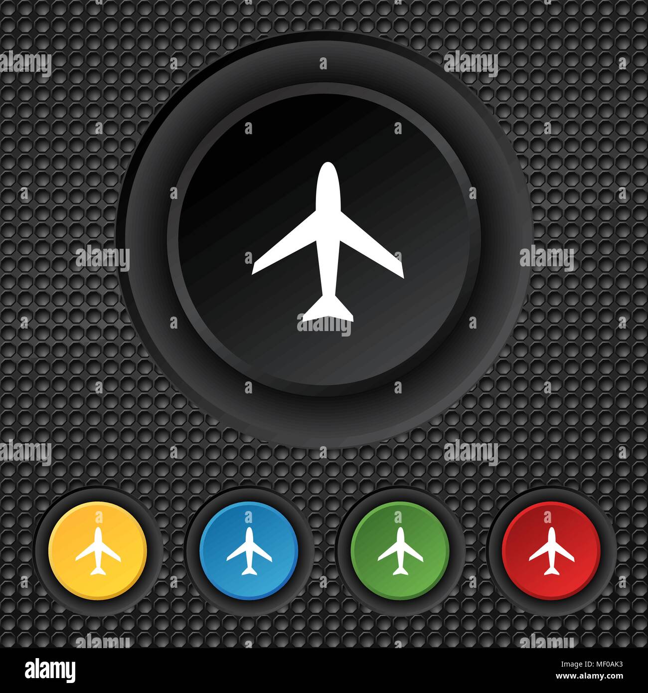 Airplane sign. Plane symbol. Travel icon. Flight flat label Set ...