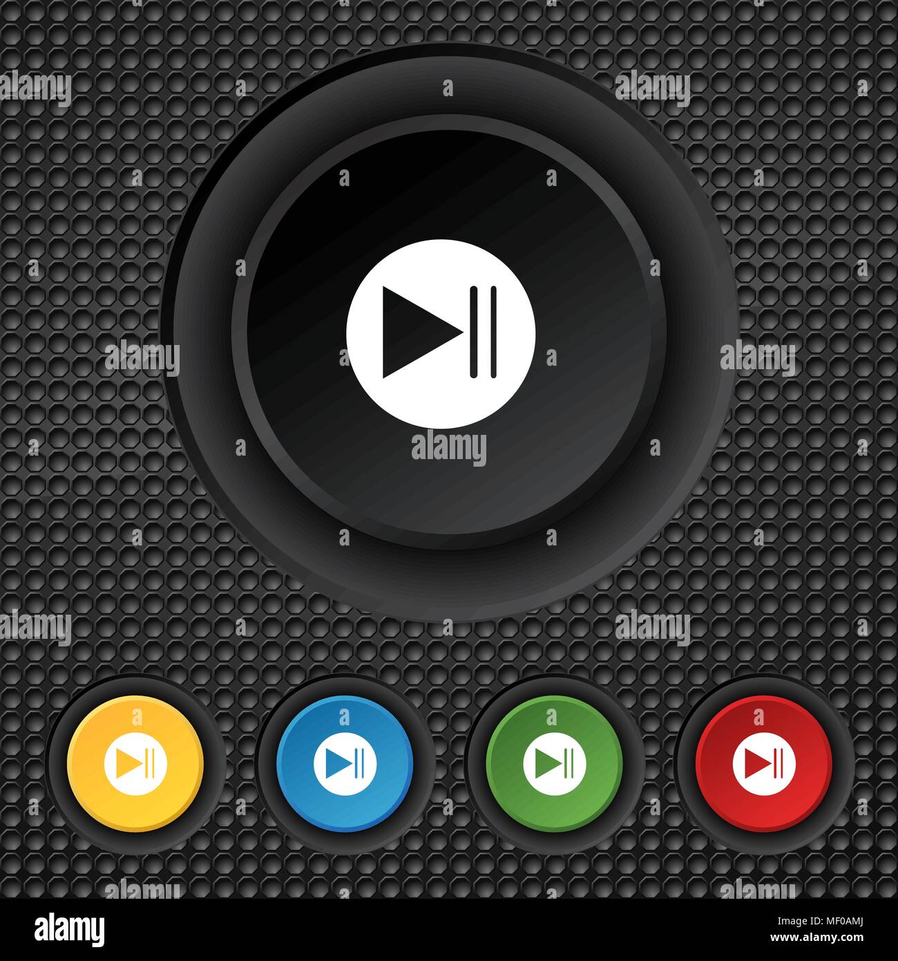 Arrow sign icon. Next button. Navigation symbol. Set colourful buttons ...