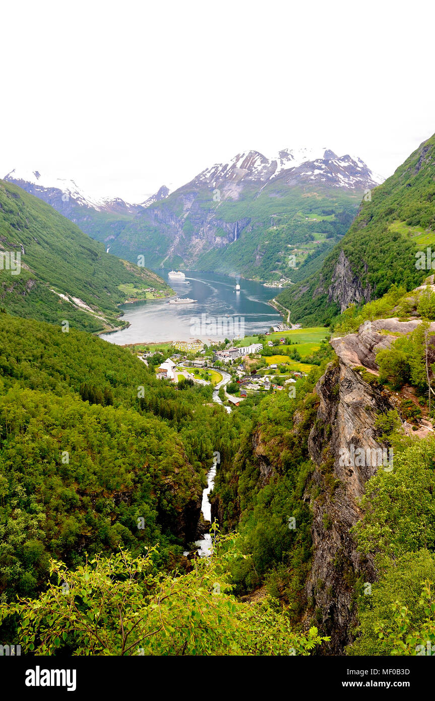 Views of the famous fjord of geirangerfjord, in Norway One of the most ...