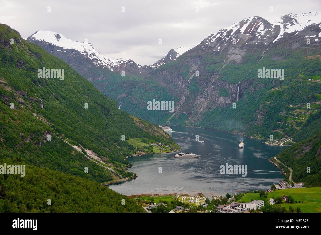 Views of the famous fjord of geirangerfjord, in Norway One of the most ...