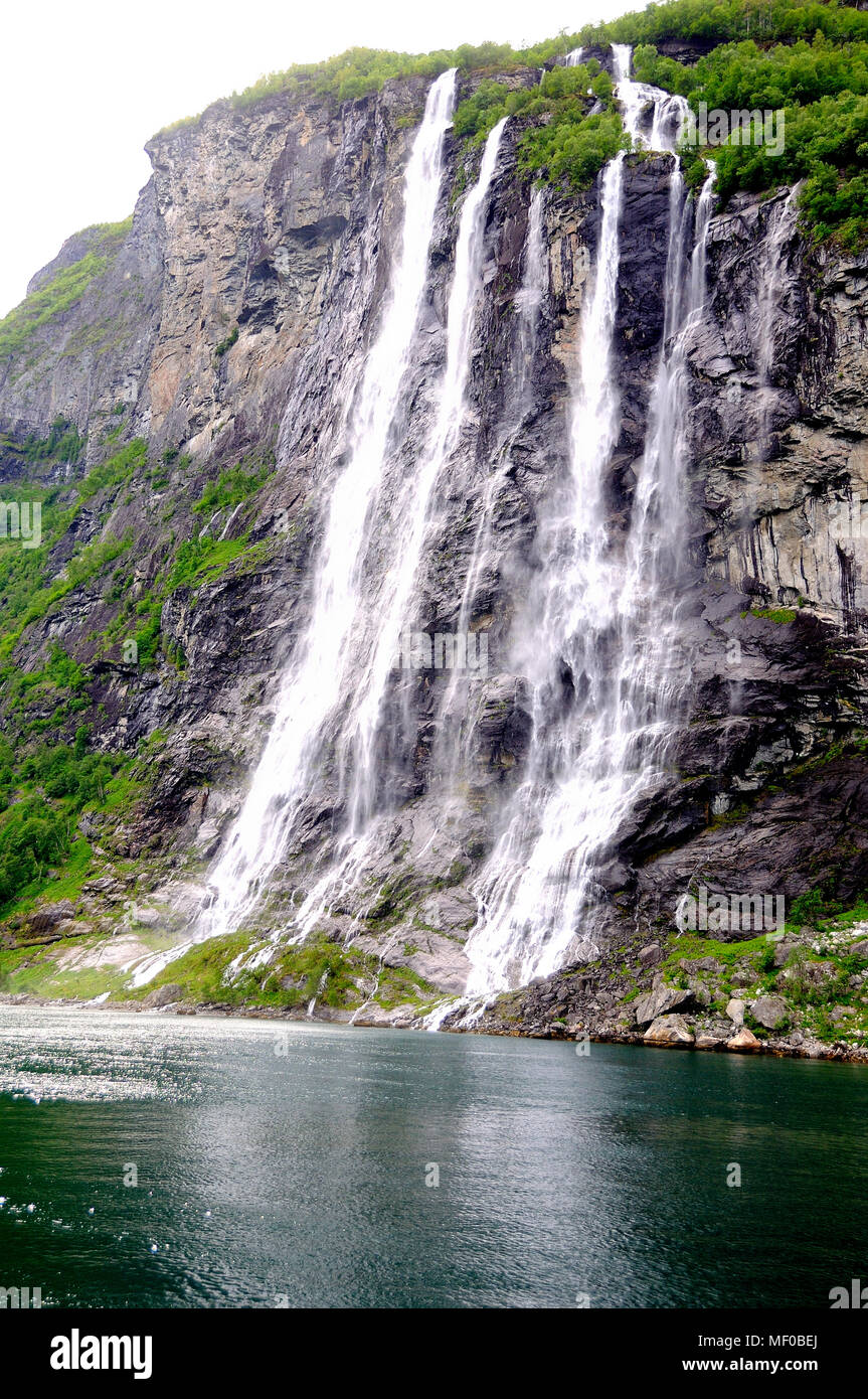 Views of the famous fjord of geirangerfjord, in Norway One of the most ...