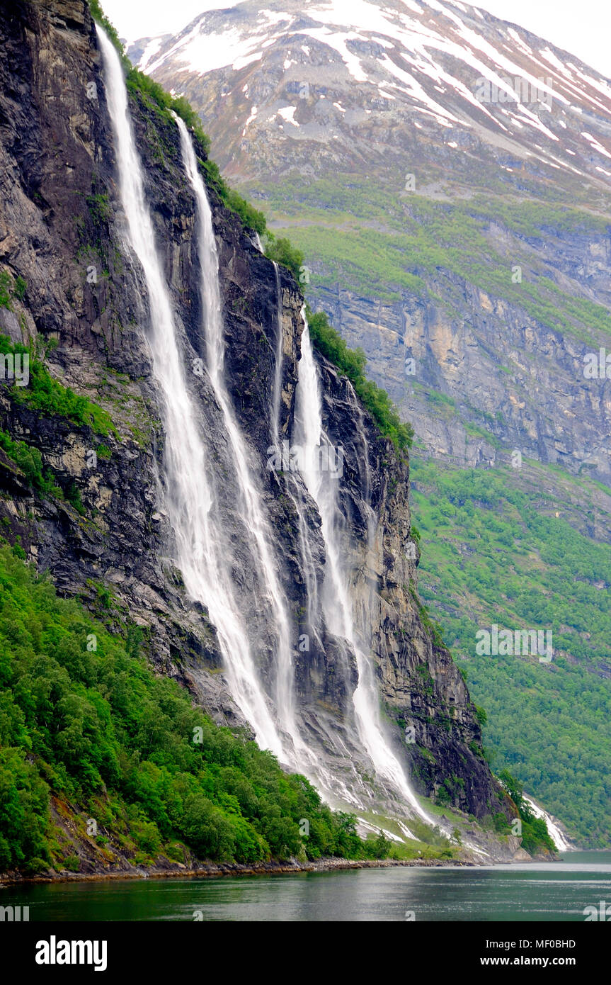 Views of the famous fjord of geirangerfjord, in Norway One of the most ...