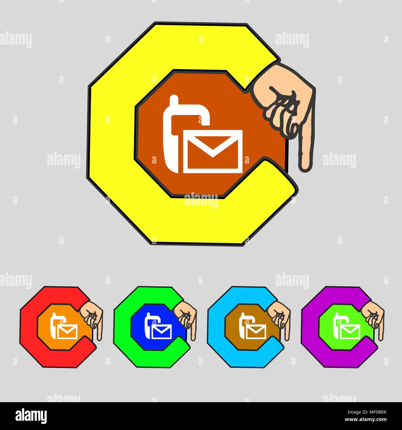 Mail icon. Envelope symbol. Message sms sign.navigation button Set ...