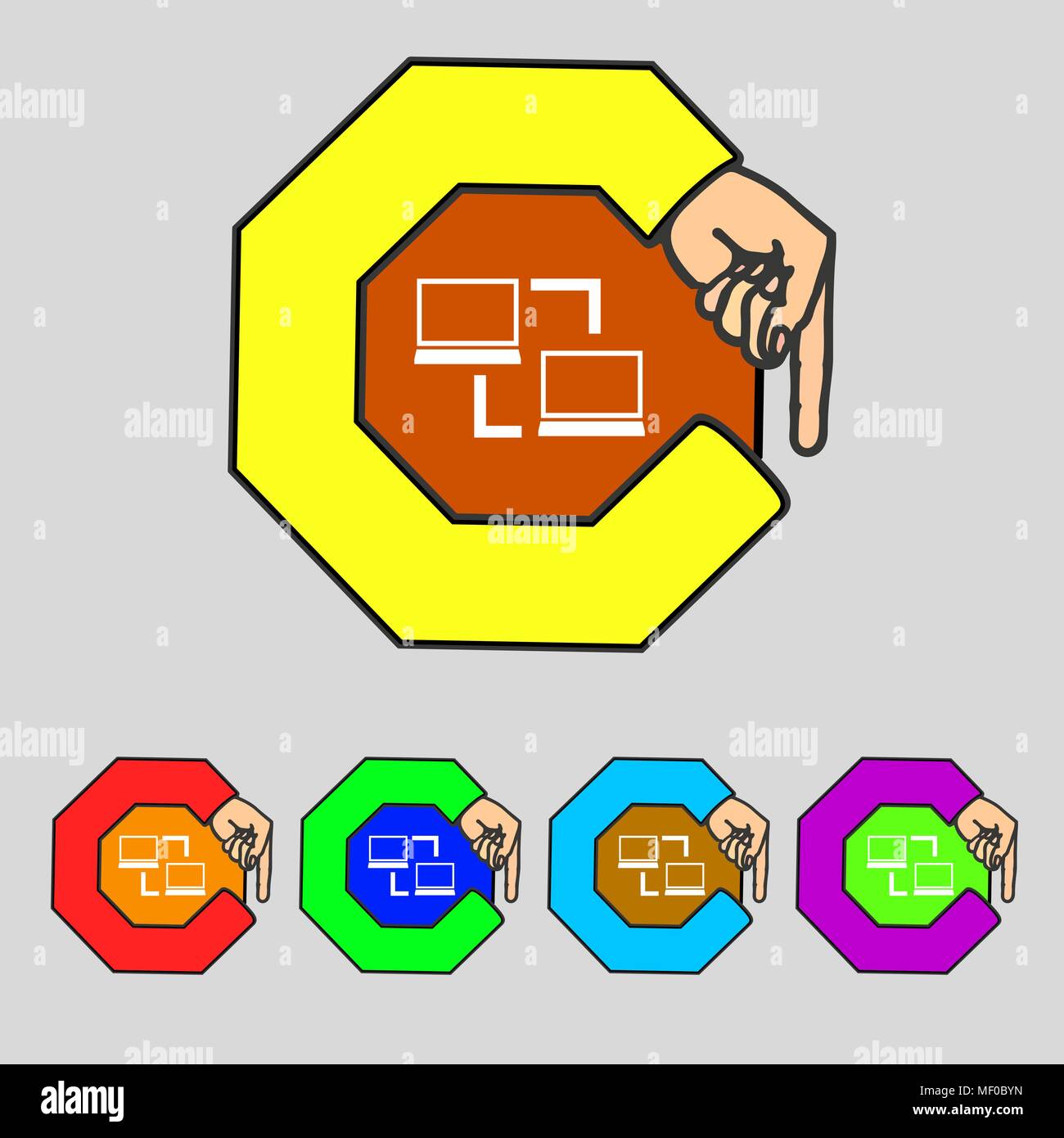Synchronization sign icon. Notebooks sync symbol. Data exchange. Set ...