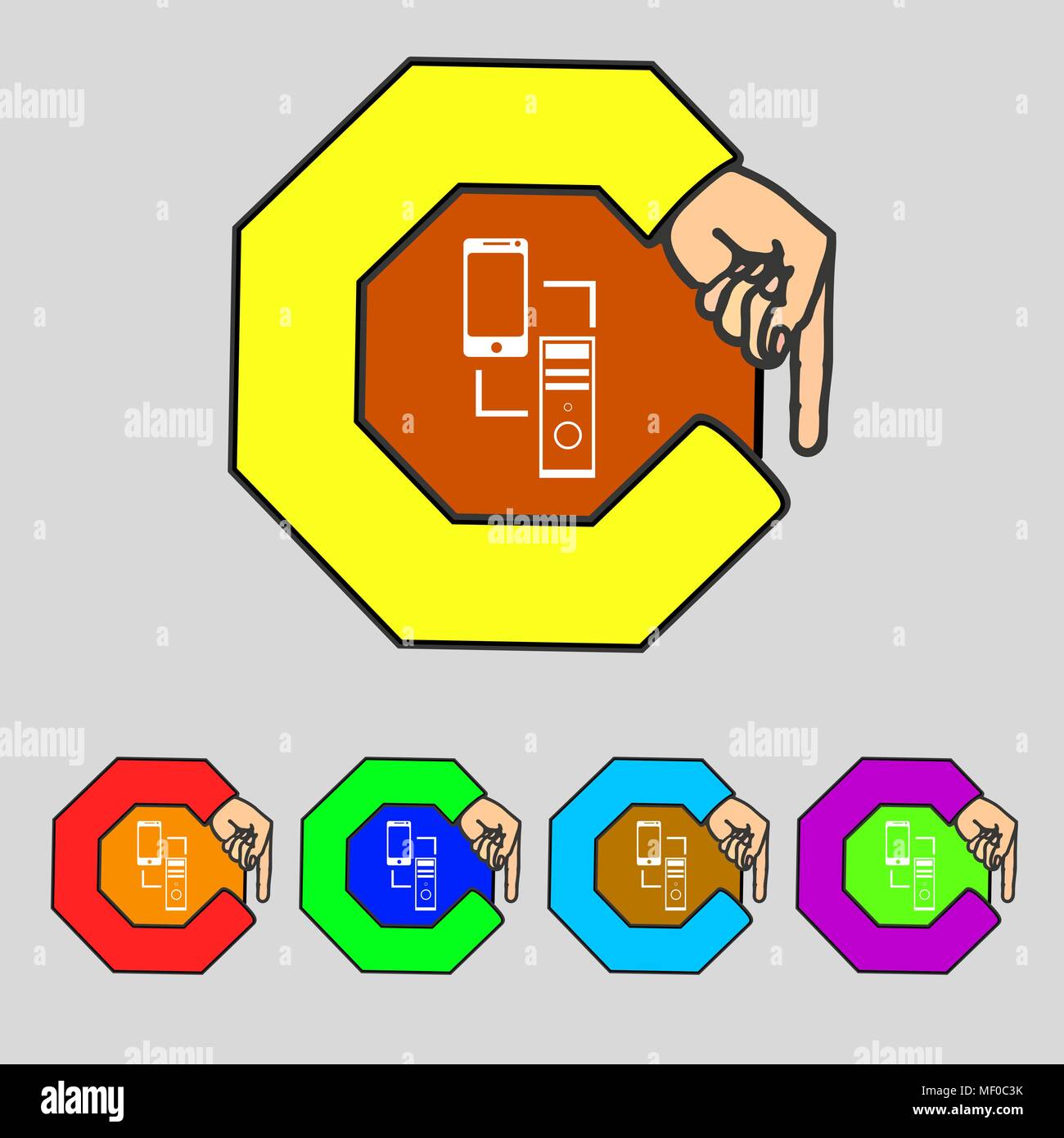 Synchronization sign icon. communicators sync symbol. Data exchange ...