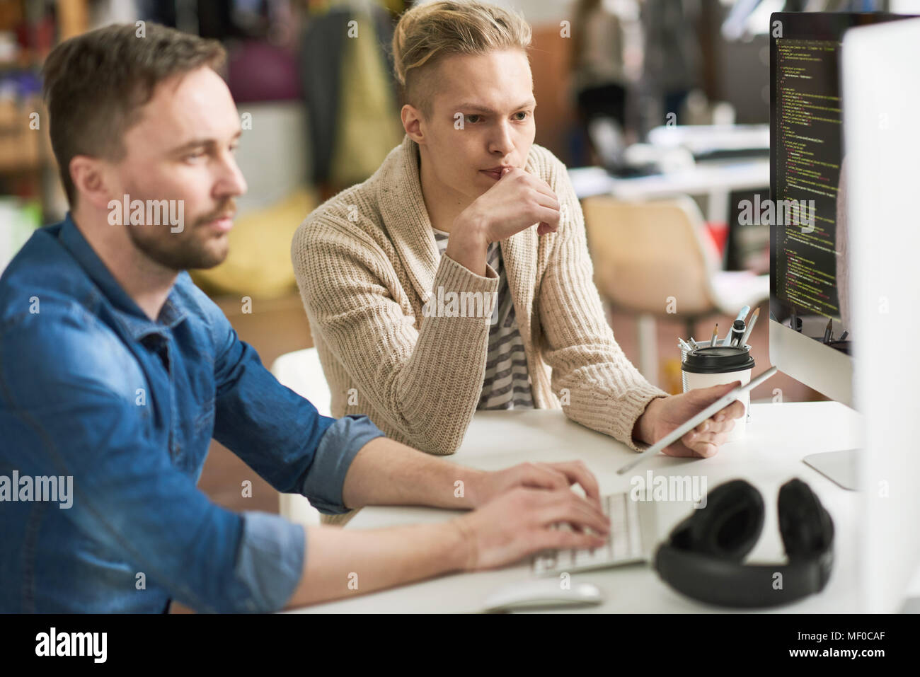 Programmers coding hi-res stock photography and images - Alamy