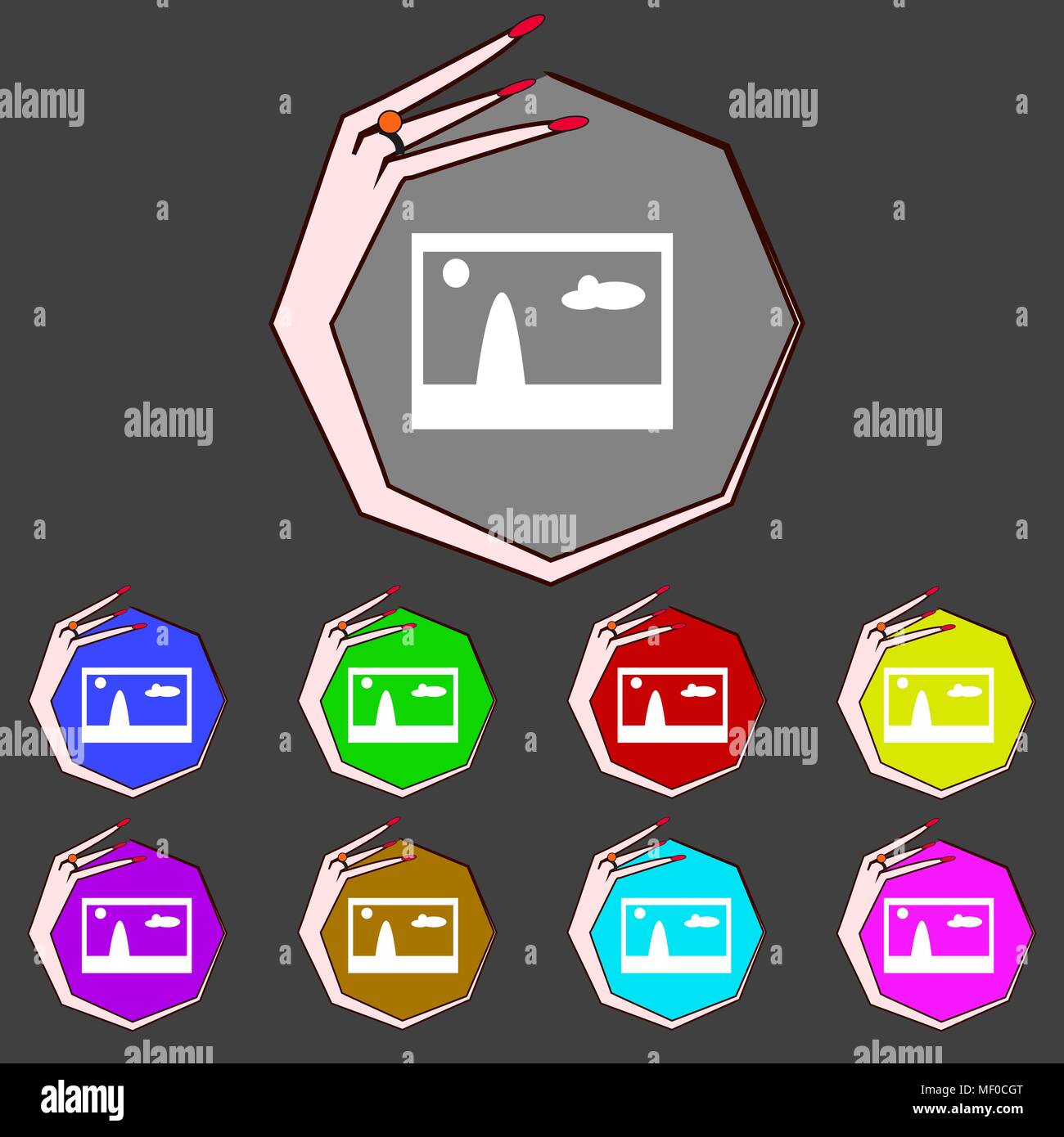 File JPG sign icon. Download image file symbol. Set colourful buttons ...