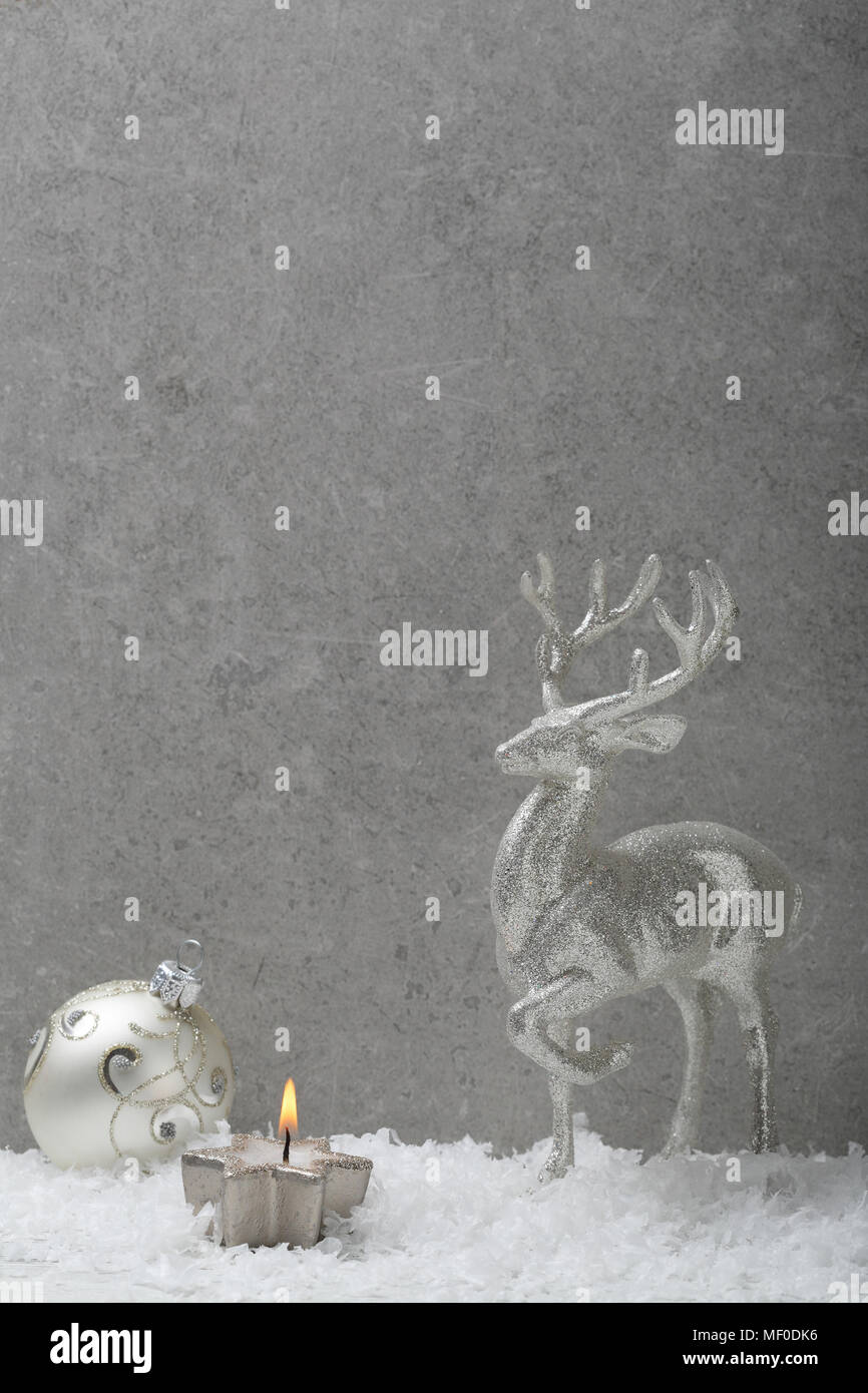 Silver christmas background, holiday Stock Photo - Alamy