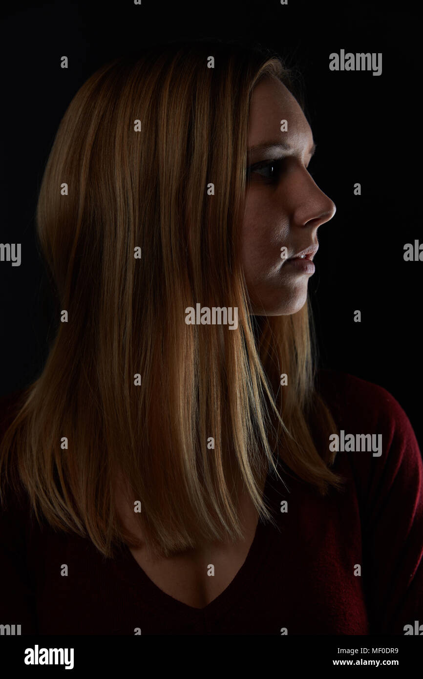 Woman face night side hi-res stock photography and images - Alamy