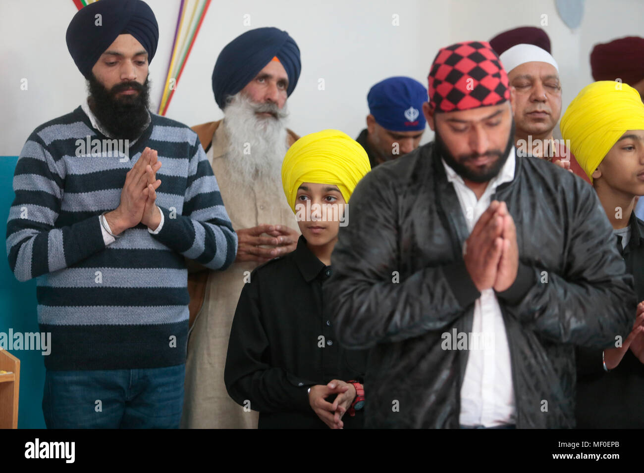 Palma de Mallorca, Spain. April 15, 2018. Indian Sikh celebrate their ...