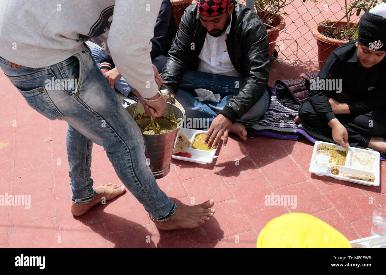 Palma de Mallorca, Spain. April 15, 2018. Indian Sikh celebrate their ...