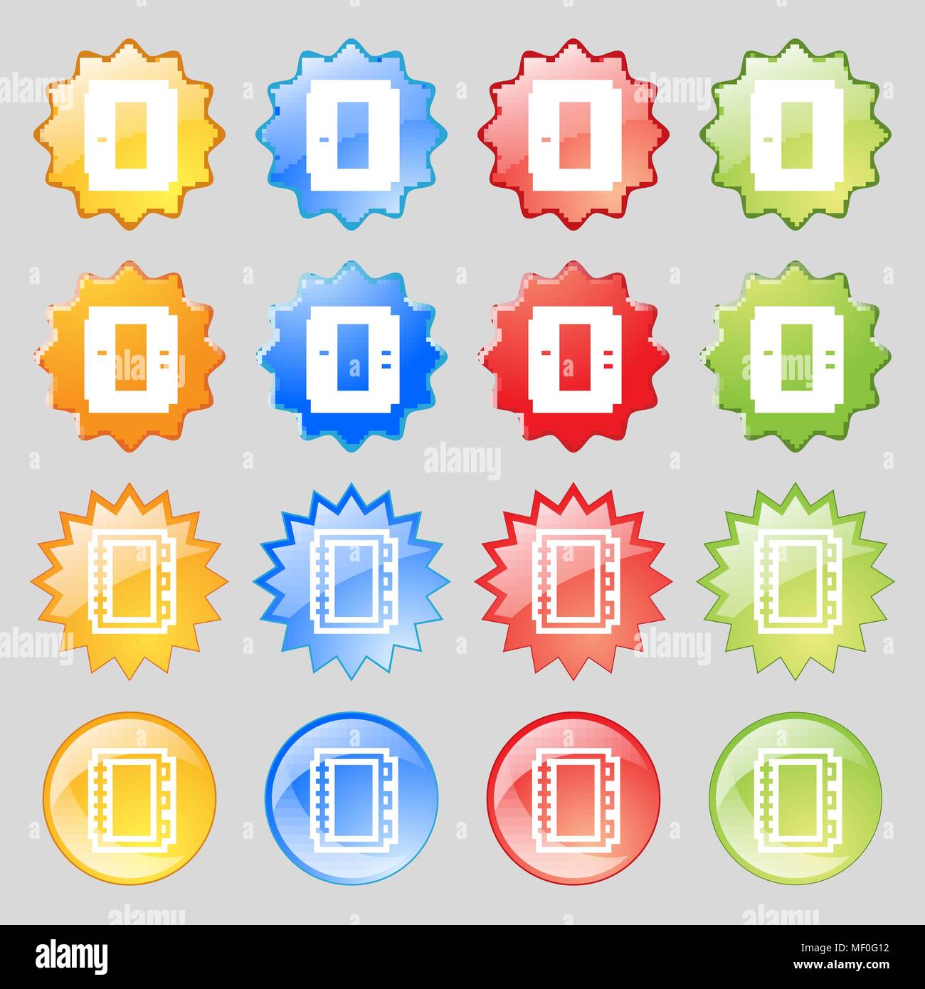 Book icon sign. Big set of 16 colorful modern buttons for your design ...