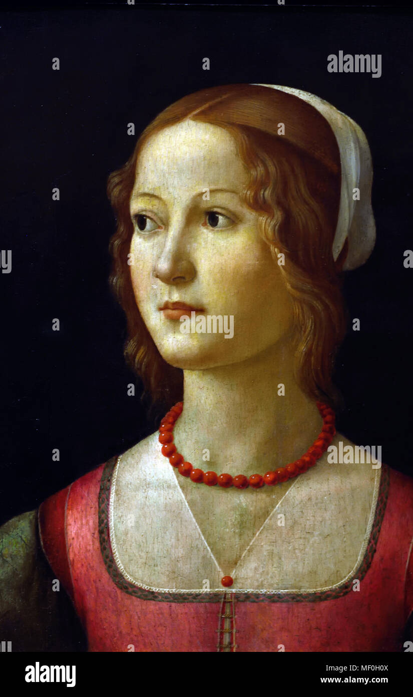 Portrait of a young woman by Domenico Ghirlandaio1448-1494 15th Century ...