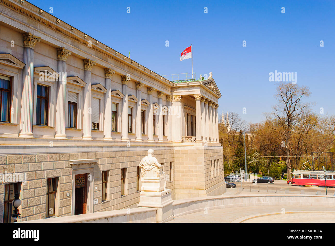 Austrian Parliament Building, Vienna, Austria. The architect ...