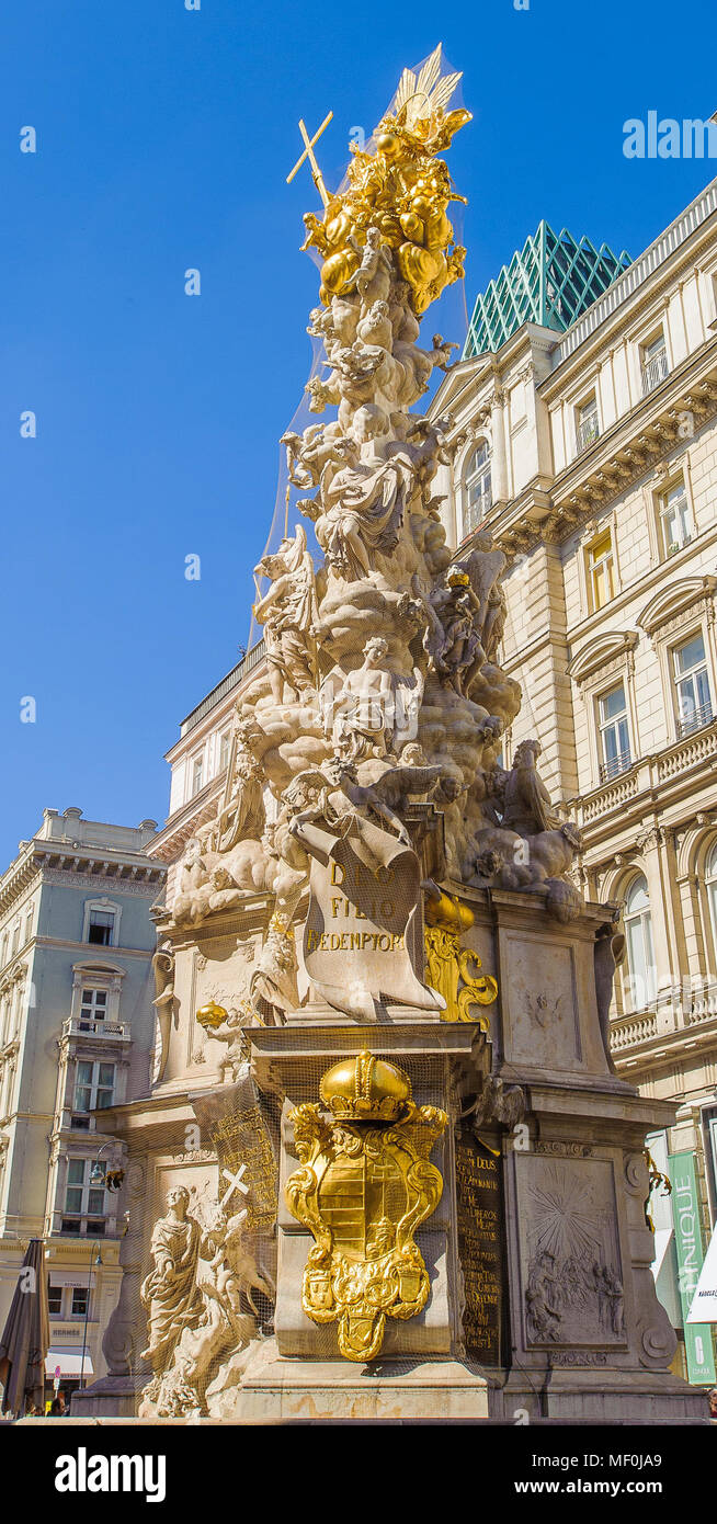 Column of plague, VIenna, Austria Stock Photo - Alamy