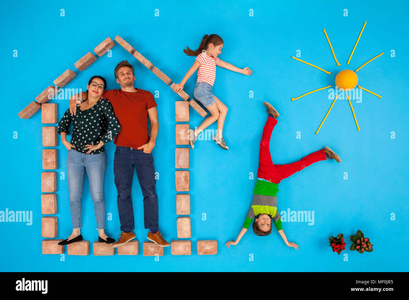 Child handstand in house hi-res stock photography and images - Alamy