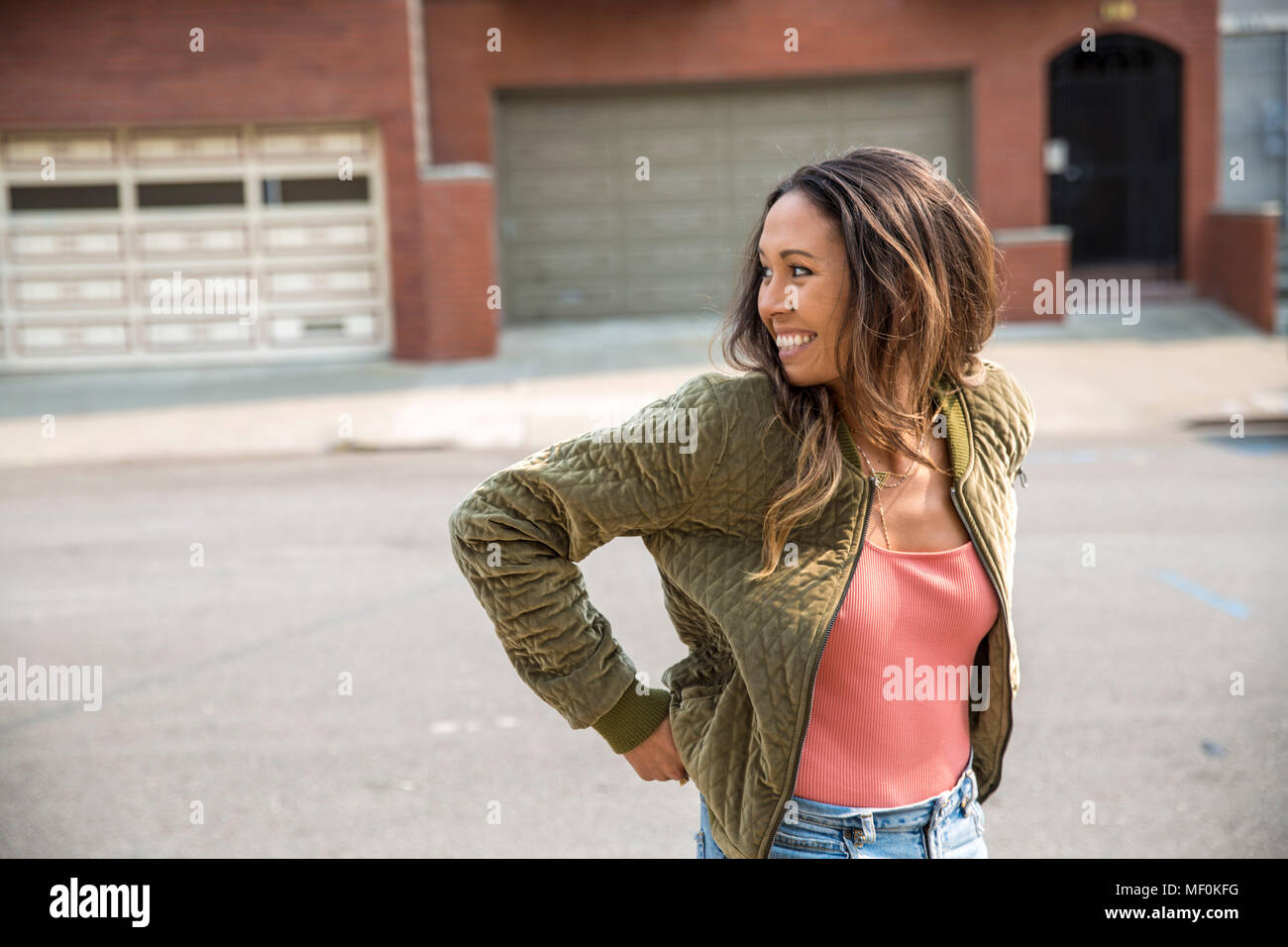 Woman on the street hi-res stock photography and images - Alamy