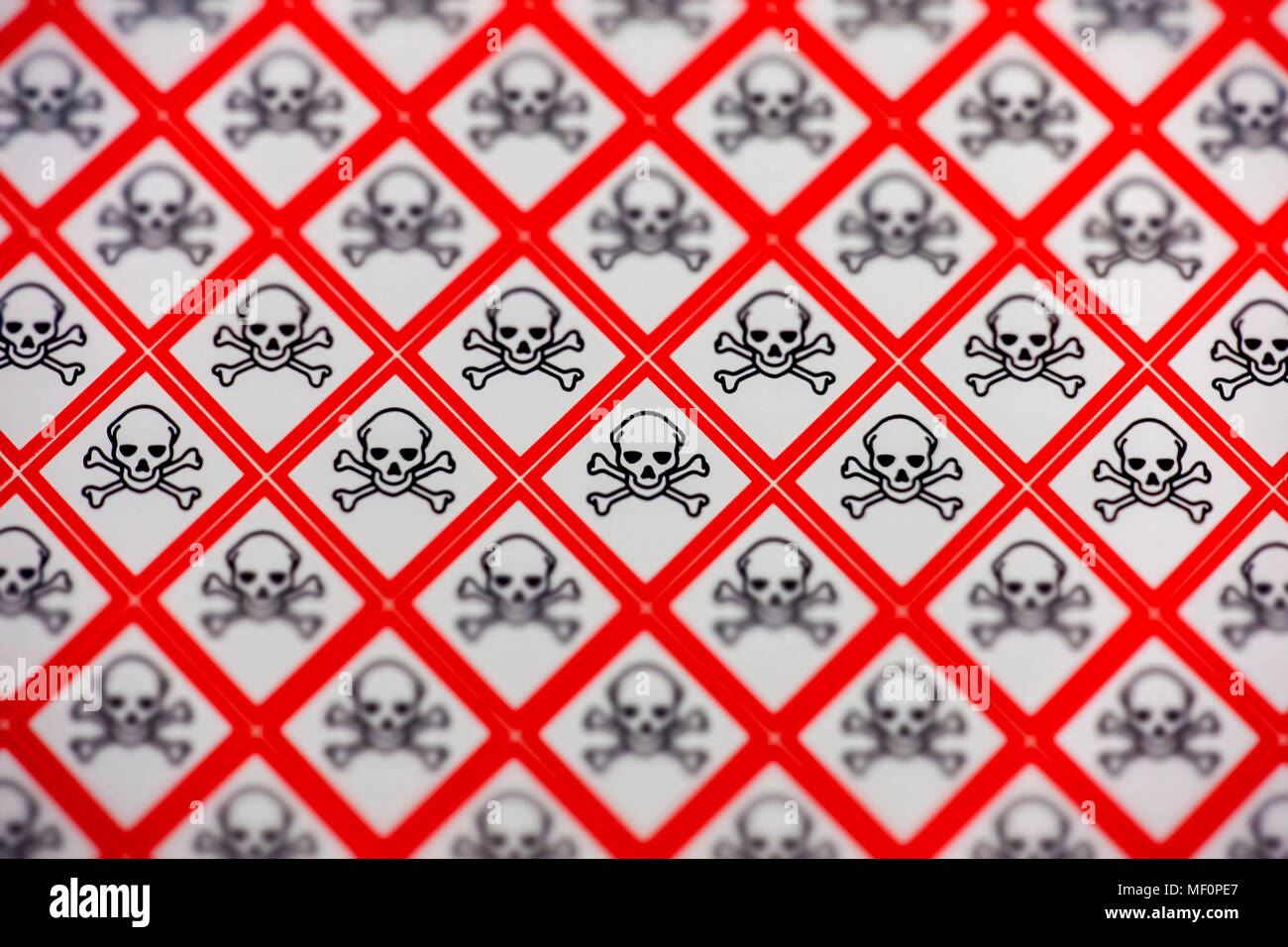A sheet of the CLP Regulation/GHS chemical warning labels for Acute ...