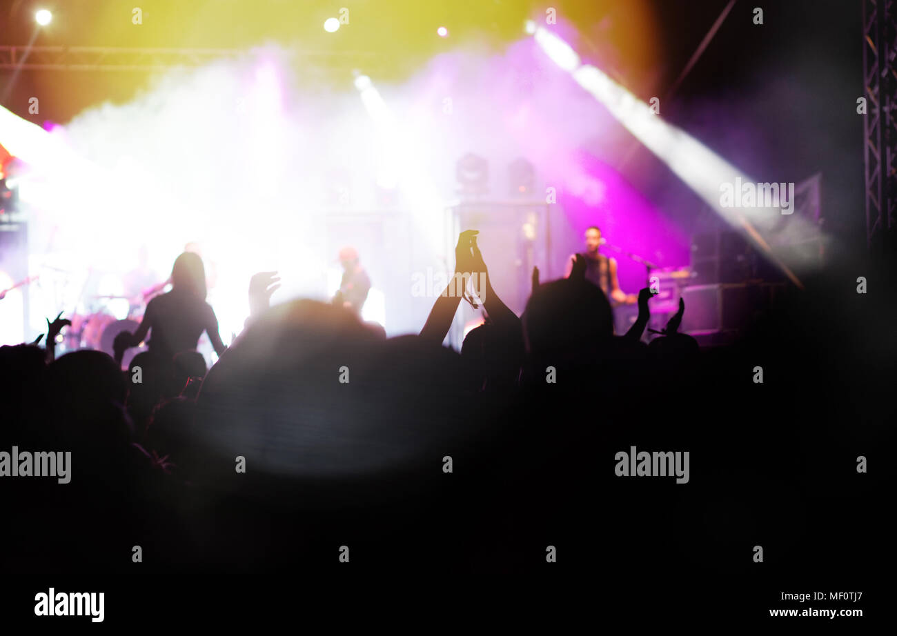 Audience excited concert hi-res stock photography and images - Alamy