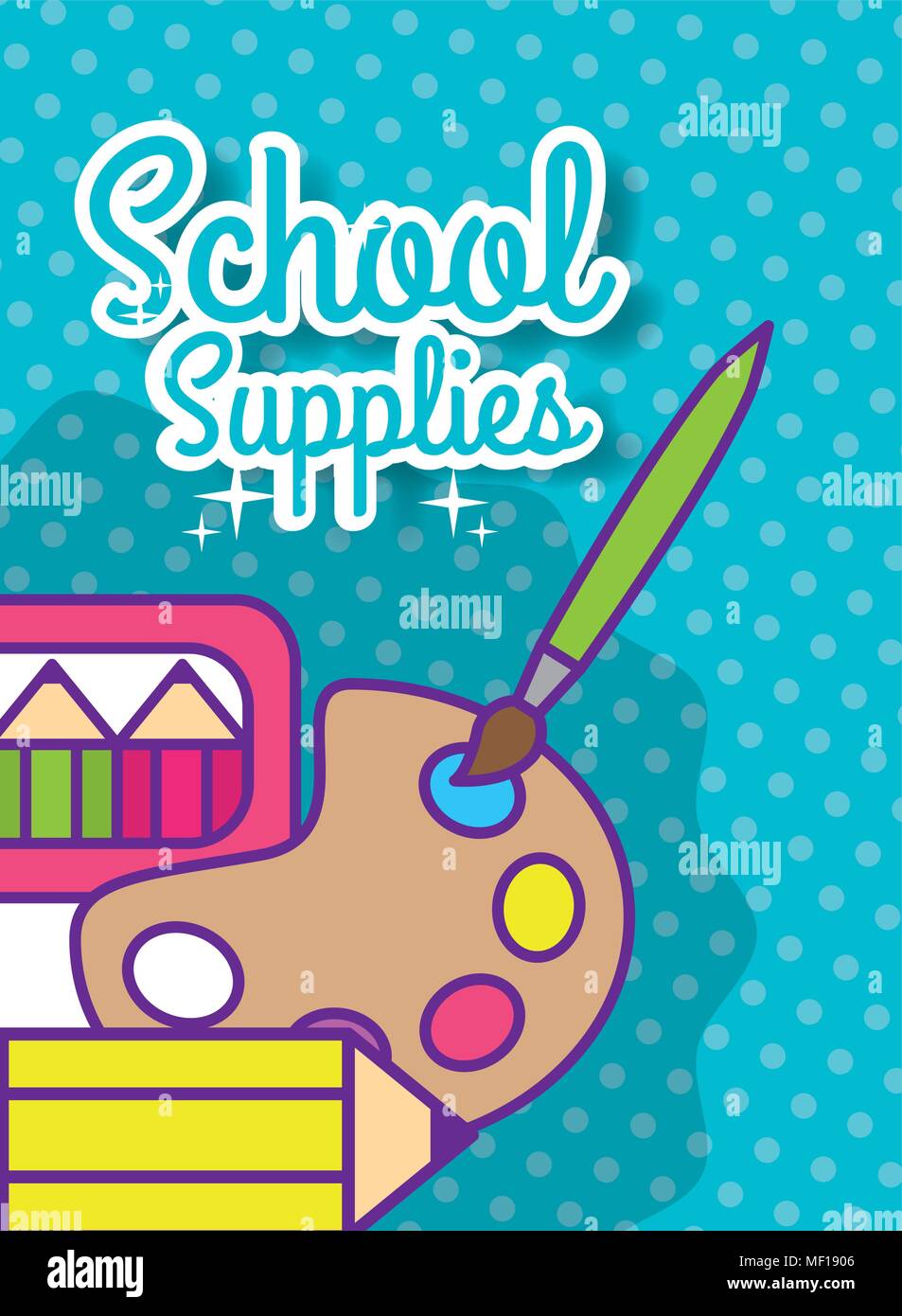 Paintbrush school supply Stock Vector Images - Alamy